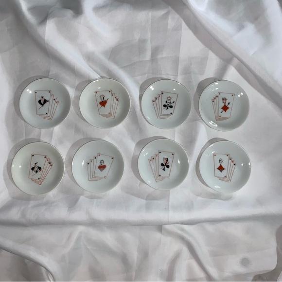 GDA Limoges | Other | Set Of Eight Mini Hand Painted Playing Card ...